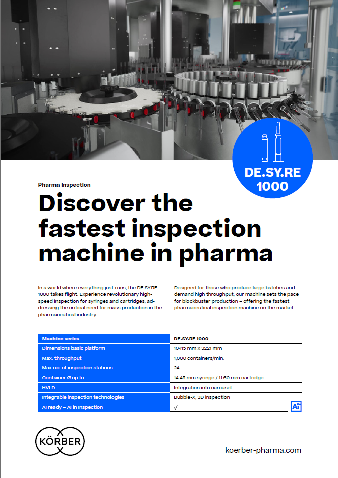 Körber Pharma | Inspection | Desyre 1000 FS